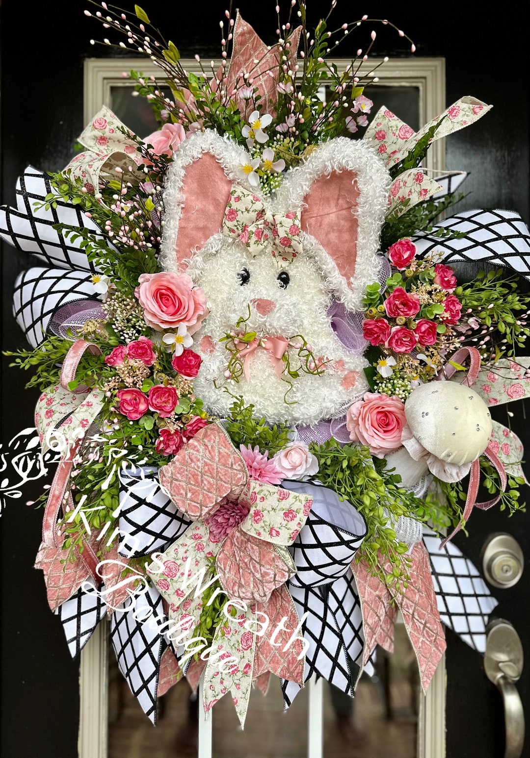 Spring Wreath, Spring Bunny Wreath, Easter Wreath, Easter Decor, Easter ...