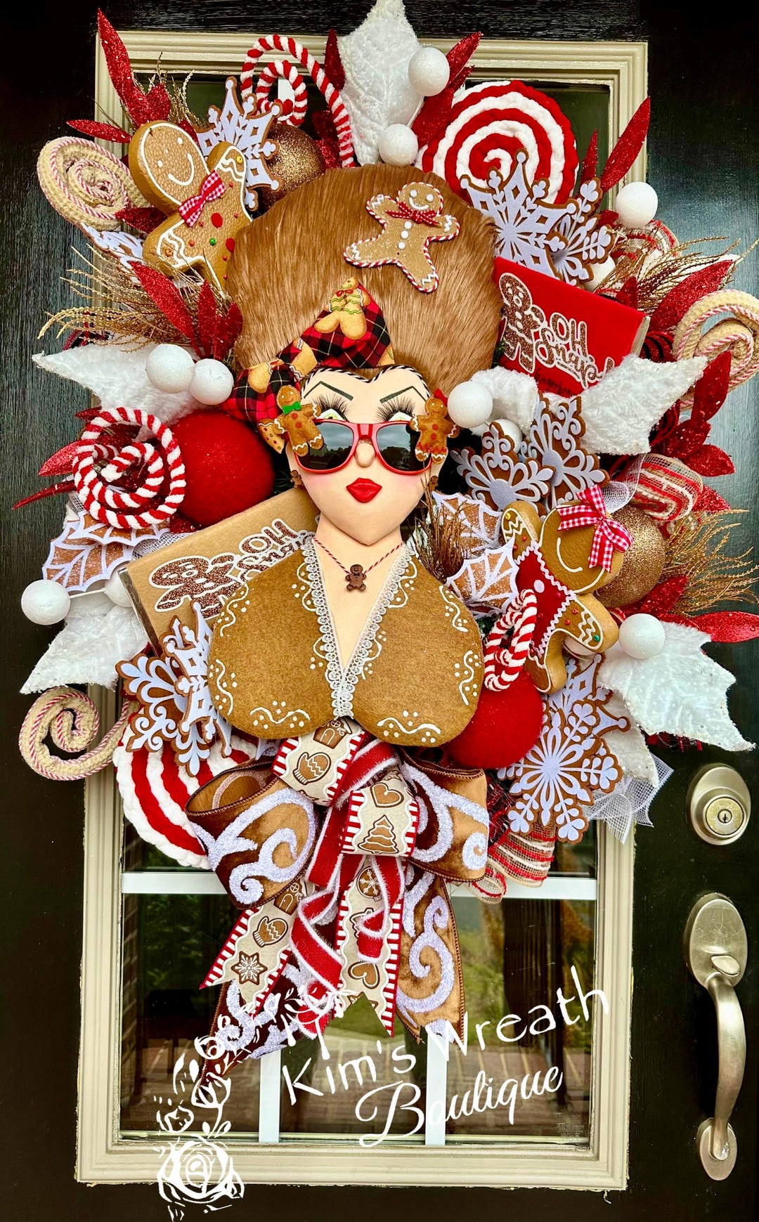 Gingerbread Wreath, Whimsical Gingerbread Wreath, Gingerbread Swag ...