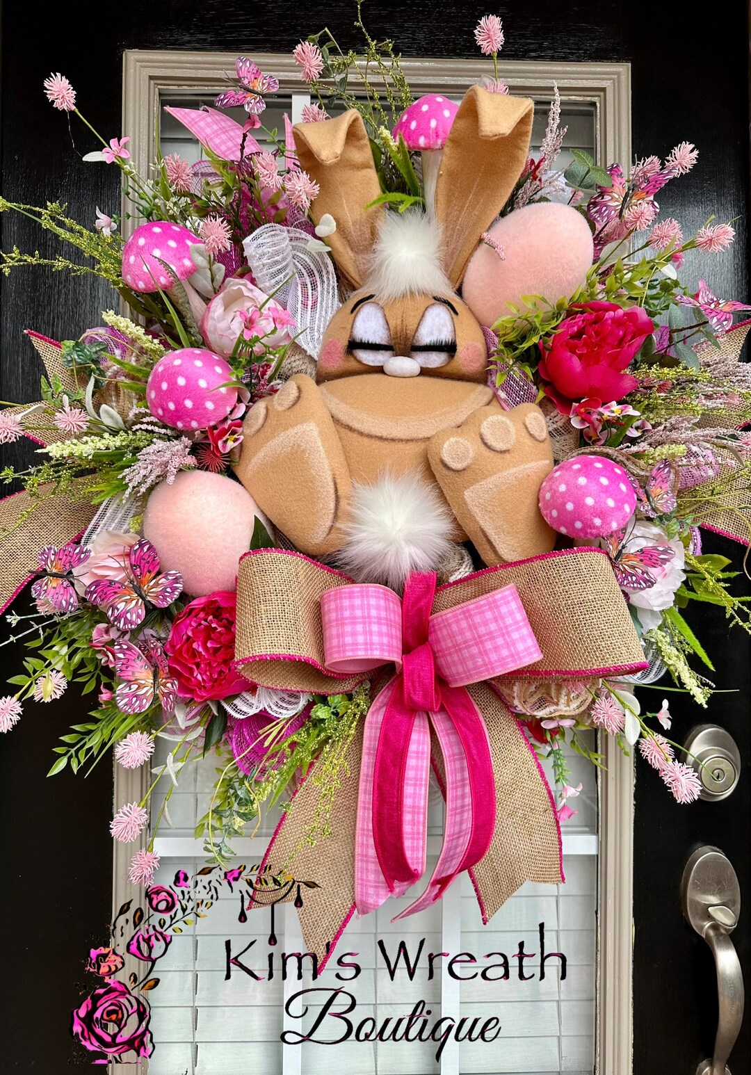Bunny Wreath Bunny Decor Bunny Home Decor Spring Wreath - Etsy