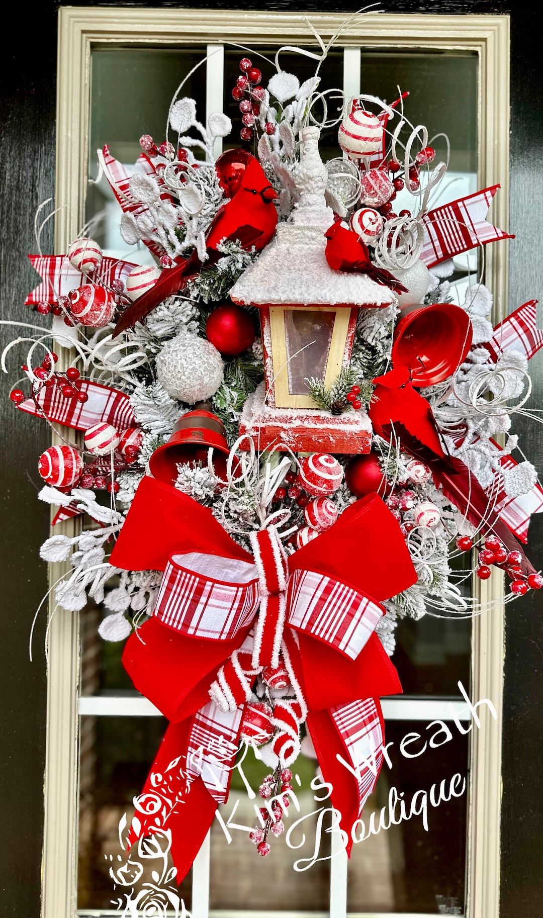 Cardinal Wreath, Cardinal Decor, Cardinal Home Decor, Christmas Wreath ...