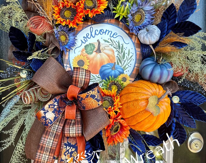 Fall Wreath, Fall Decor, Fall Home Decor, Thanksgiving Decor ...