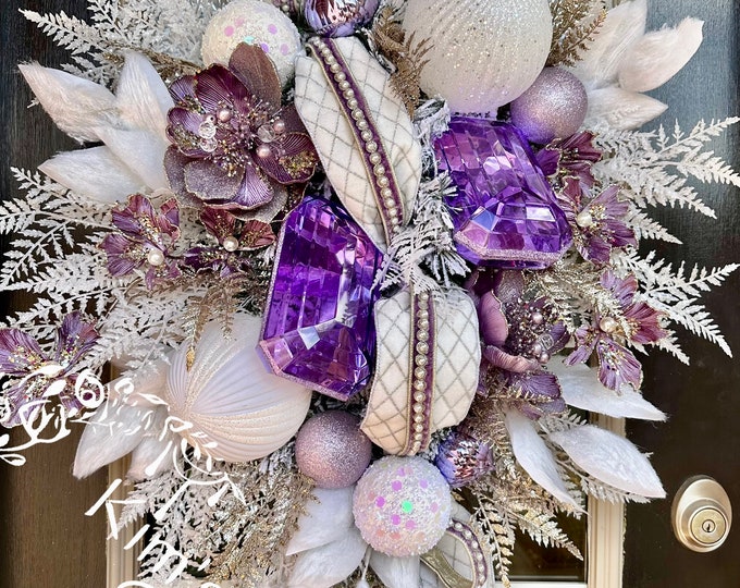 Jeweled Wreath, Jeweled Decor, Christmas Wreath, Wedding Wreath ...