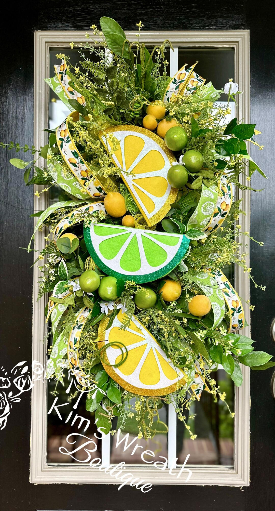 Lemon Lime Swag, Lemon Swag, Lemon Lime Wreath, Lemon Lime Decor ...