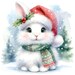 10 Files Cute Christmas Rabbit Clipart Bundle 10 High Quality Clipart ...