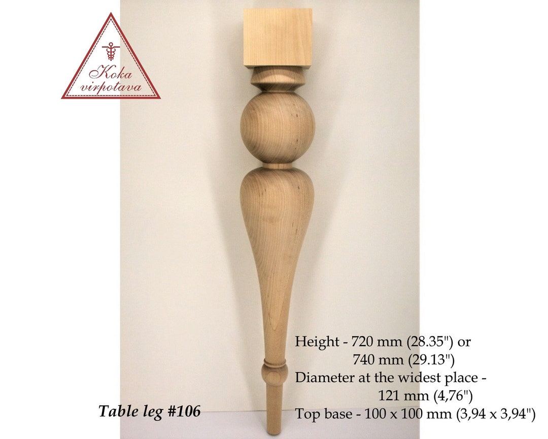Table Leg Wood Farmhouse Table Leg Table Base Furniture Leg Dining ...