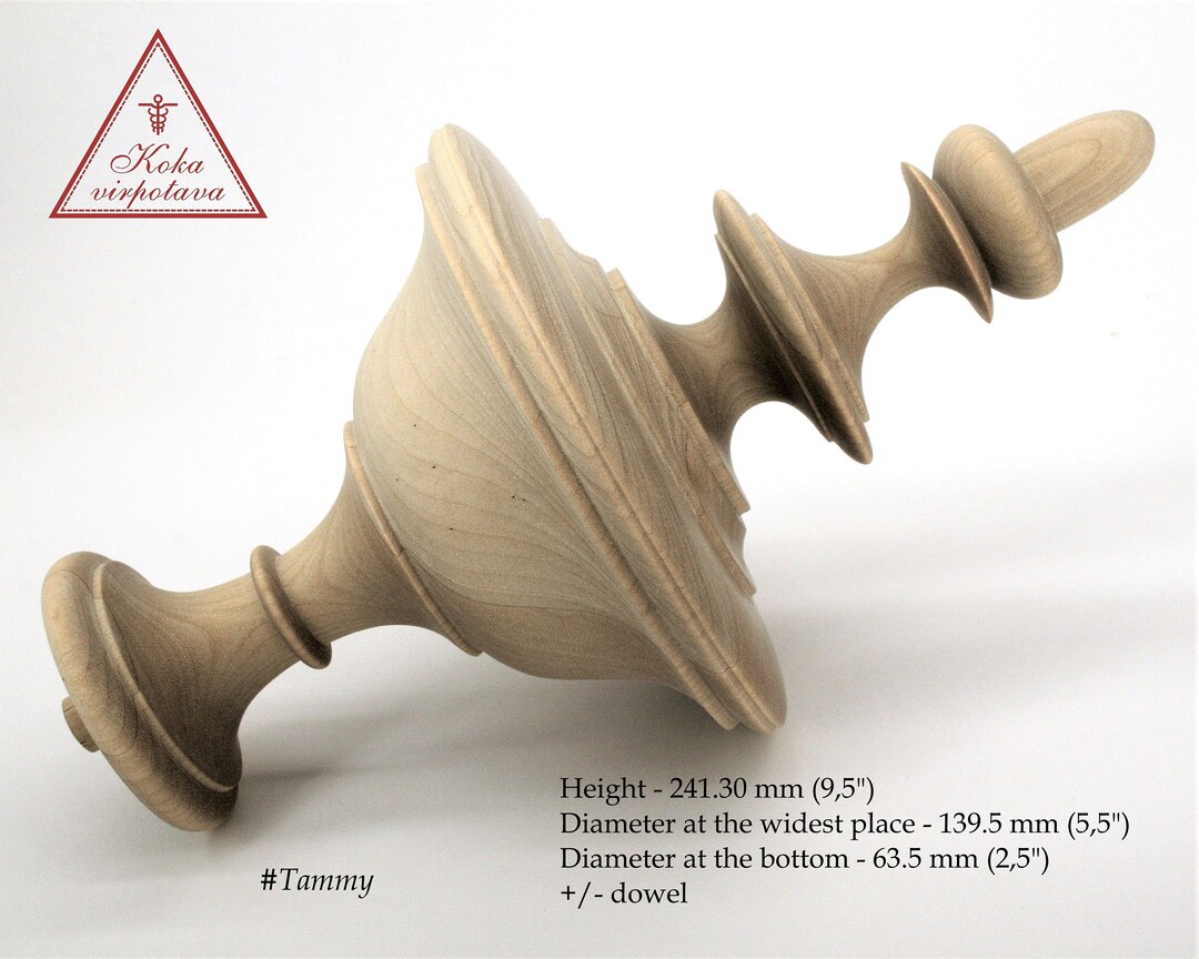 Wood Post Finial Wood Finial Decor Furniture Decor Bed Finial Wood ...