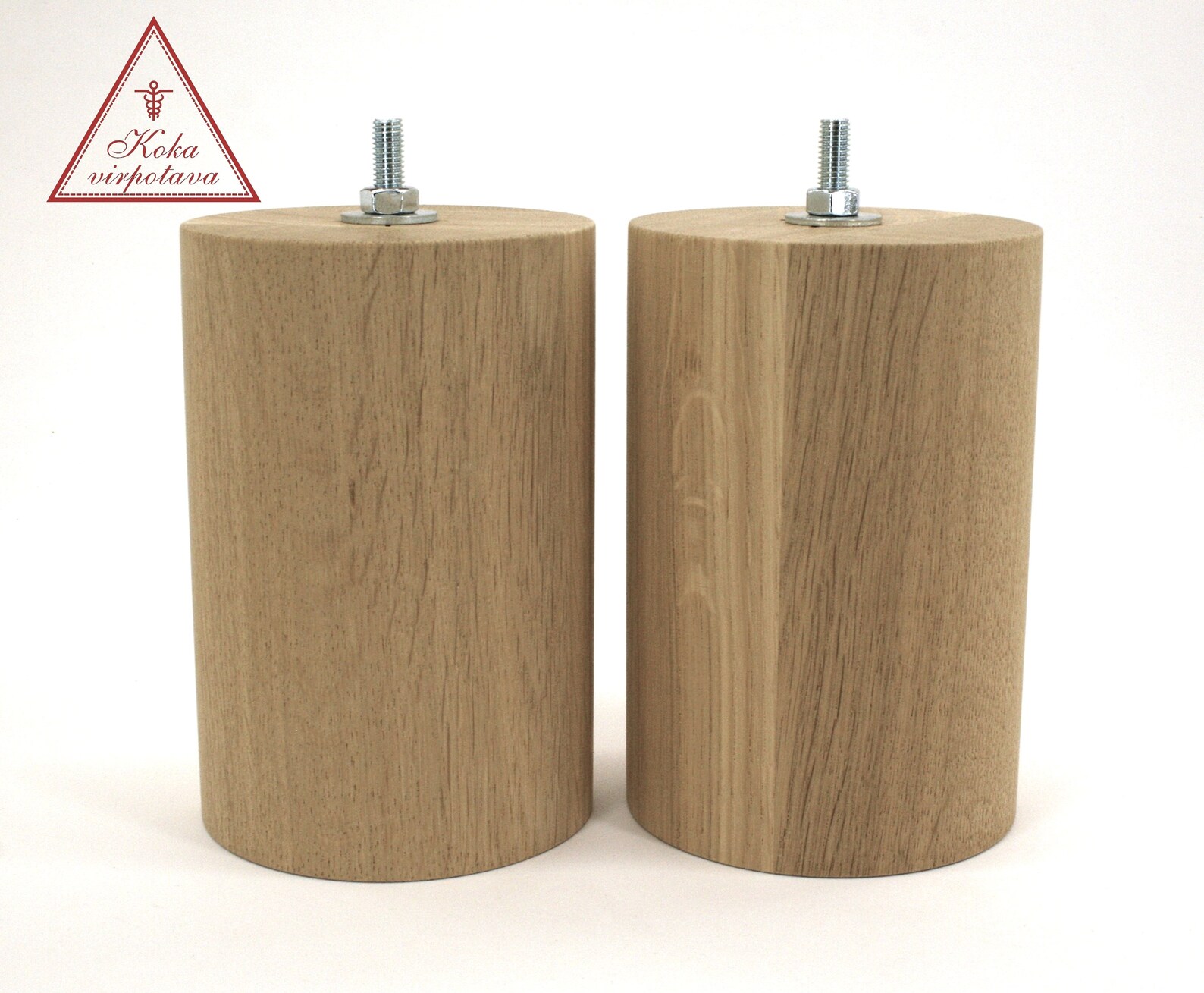 Set of 2 Pcs. Wood Cylinder Cylinder Furniture Leg Cylinder Table Leg ...