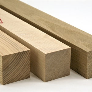 Set of 4 Pieces Square Lumber Blocks 45x45x300 Mm (1,77x1,77x23,62 ...