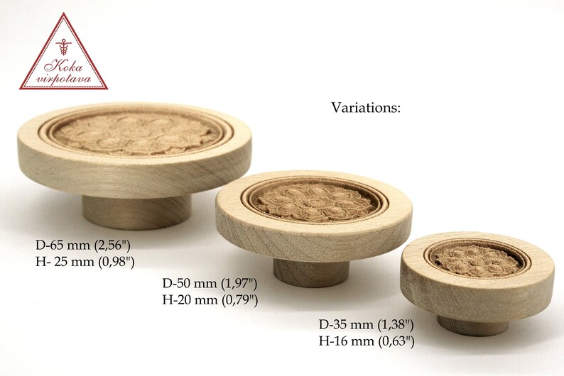 Set of 2 Cabinet Knobs Furniture Knobs Wood Laser Engraved - Etsy