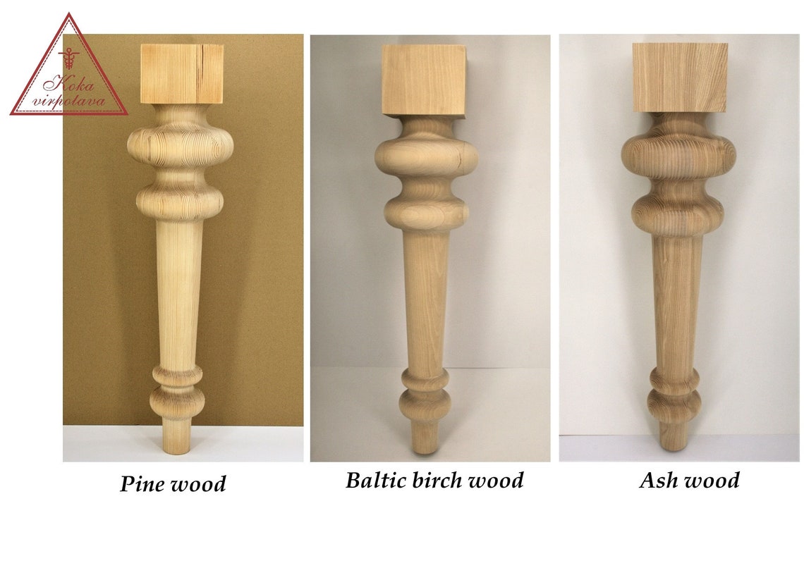 Farmhouse table leg Table leg wood Table base Furniture leg | Etsy