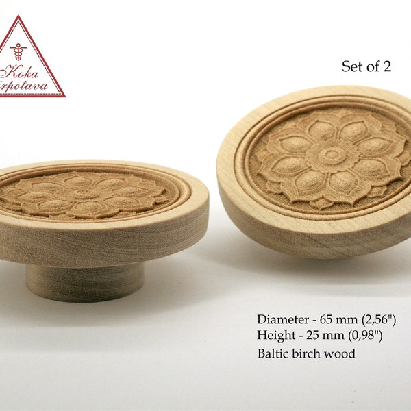 Engraved Wooden Cabinet Knobs - Etsy