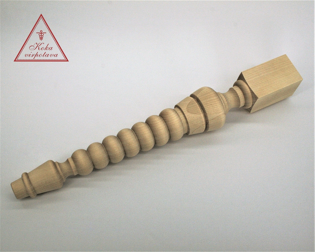 Chair Leg Wood Turned Wood Leg Handmade Wood Leg Furniture Leg Coffee ...