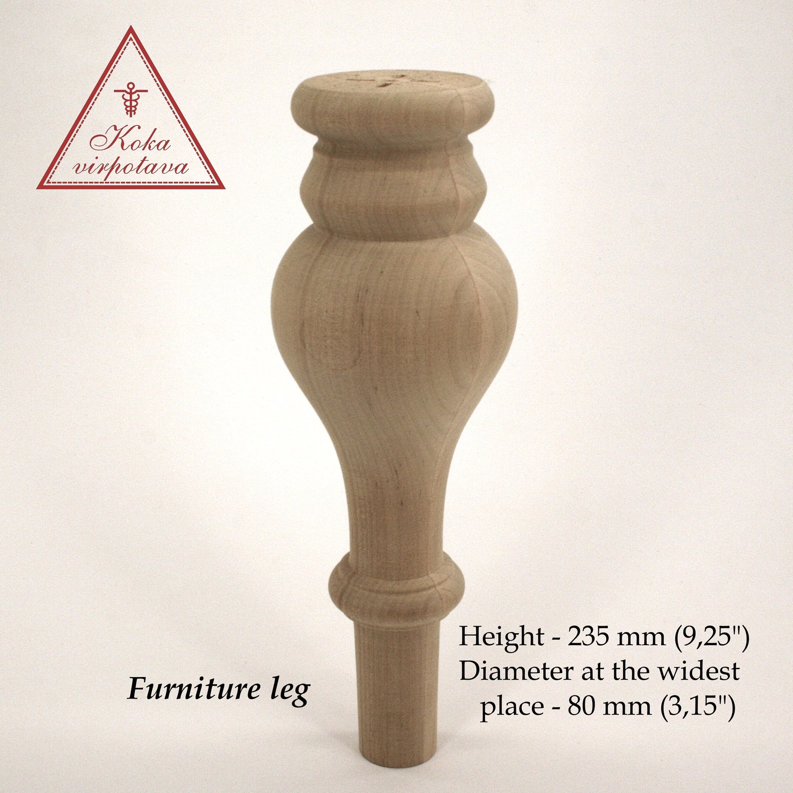 Sofa Leg Wood Furniture Leg Wood Turned Foot Farmhouse Table Leg Wooden ...