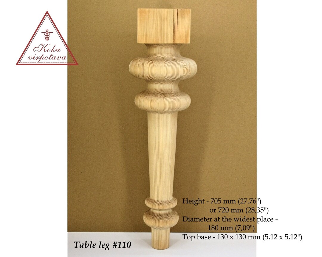Farmhouse Table Leg Table Leg Wood Table Base Furniture Leg Dining ...