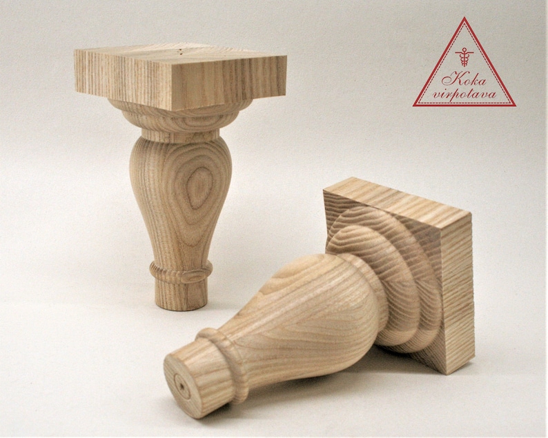 Farmhouse Table Leg Furniture Leg Turn Wood Leg Furniture Foot - Etsy