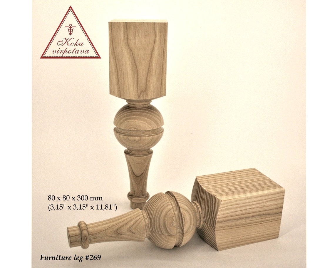 Furniture Leg Turned Wooden Leg Sofa Leg Table Leg Wood | Etsy