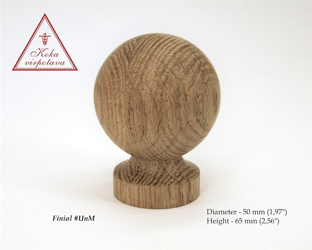 Wood Post Finial Turned Wood Finial Bed Finial Wood Finial Decor Wood ...