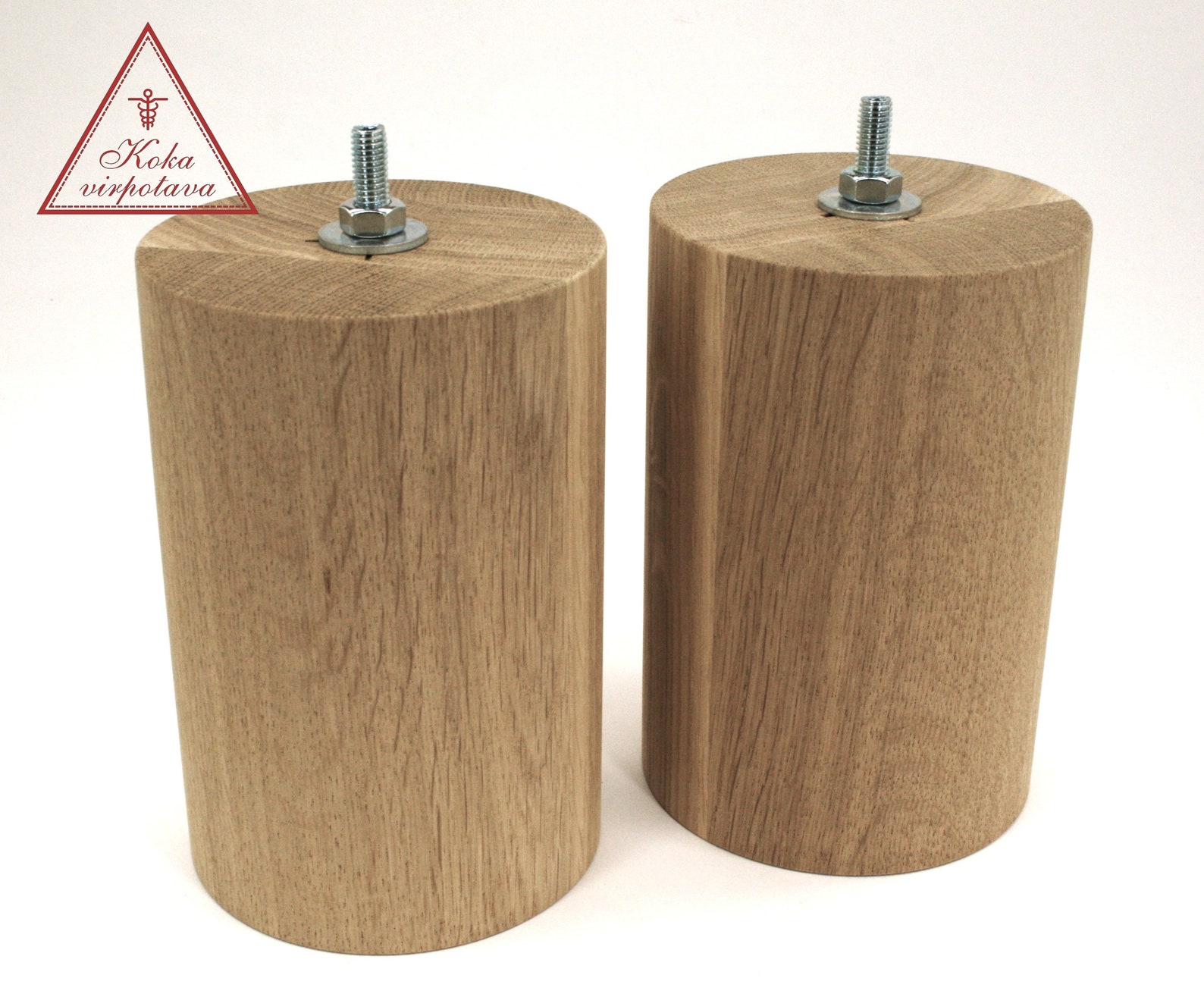 Set of 2 Pcs. Wood Cylinder Cylinder Furniture Leg Cylinder Table Leg ...