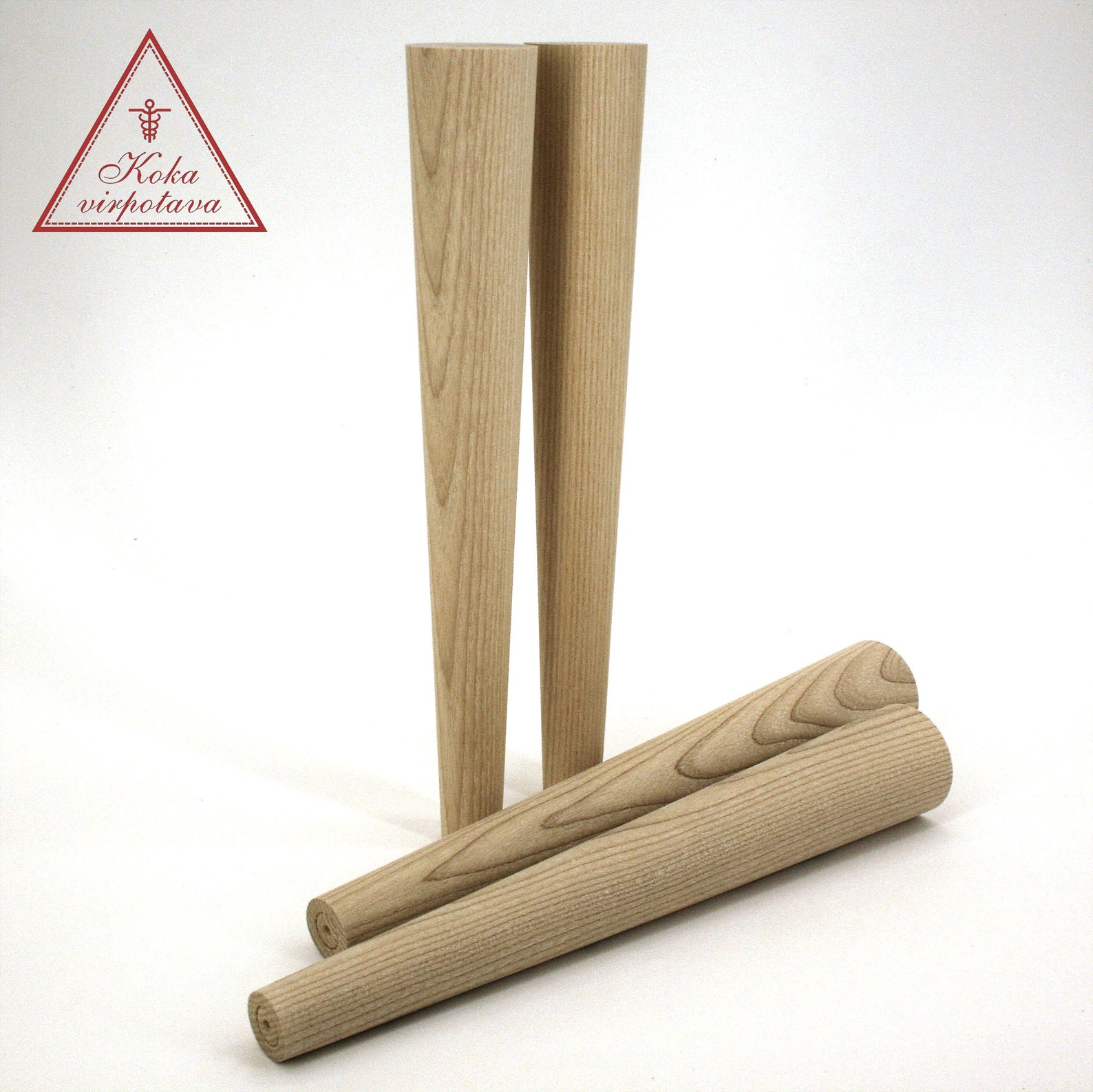 Set of 4 Pcs Tapered Wooden Legs for Furniture Furniture Feet Coffee ...