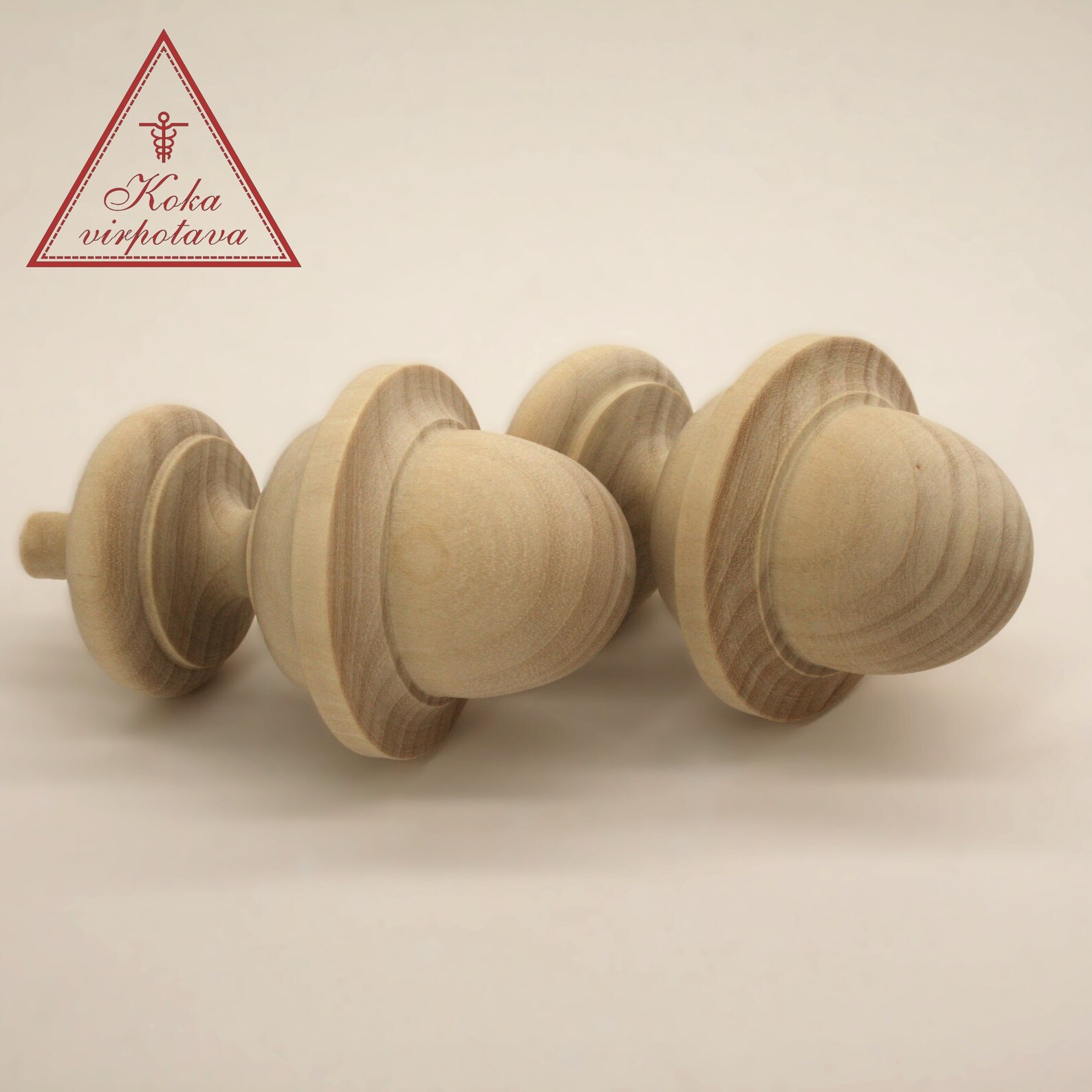 Set of 2 Wood Finials Finial Decor Furniture Decors Furniture ...