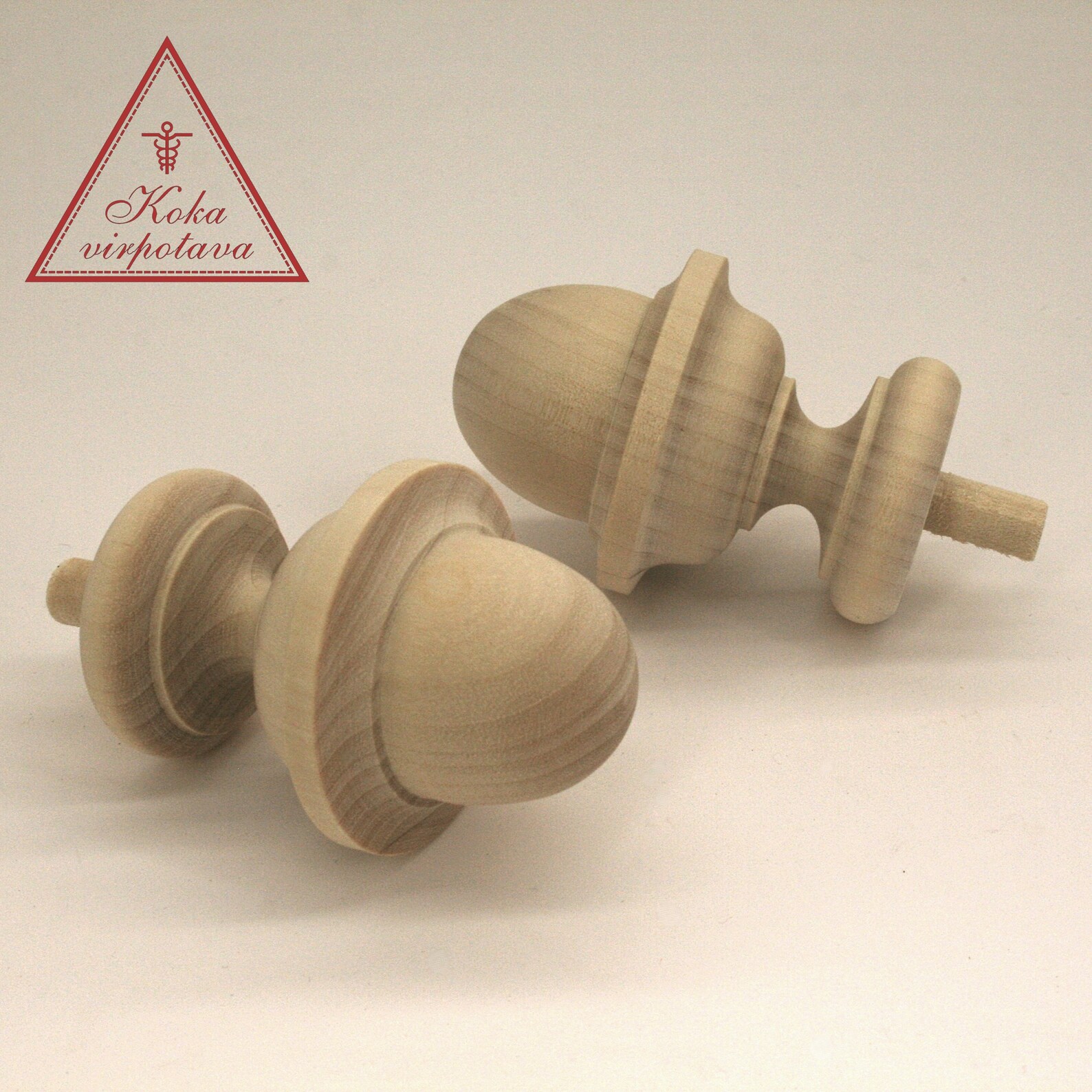 Set of 2 Wood Finials Finial Decor Furniture Decors Furniture ...