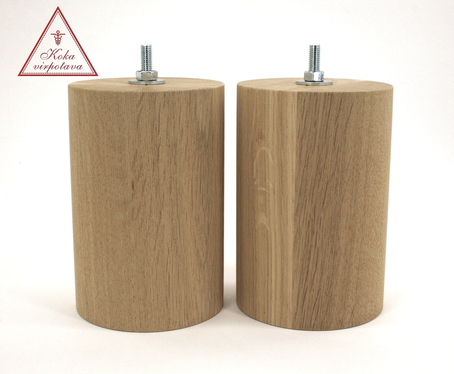 Set of 2 Pcs. Wood Cylinder Cylinder Furniture Leg Cylinder Table Leg ...