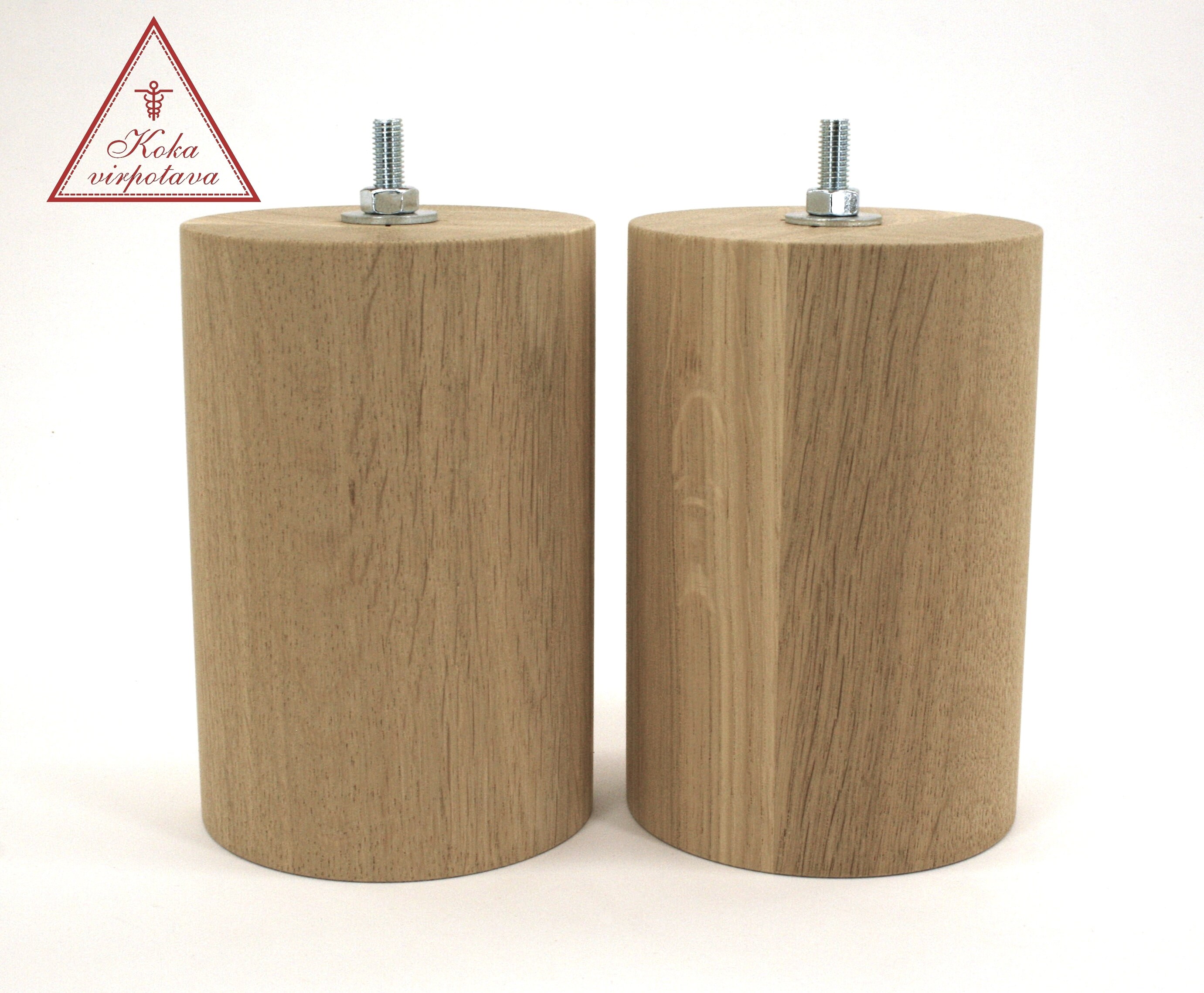 Set of 2 Pcs. Wood Cylinder Cylinder Furniture Leg Cylinder Table Leg ...