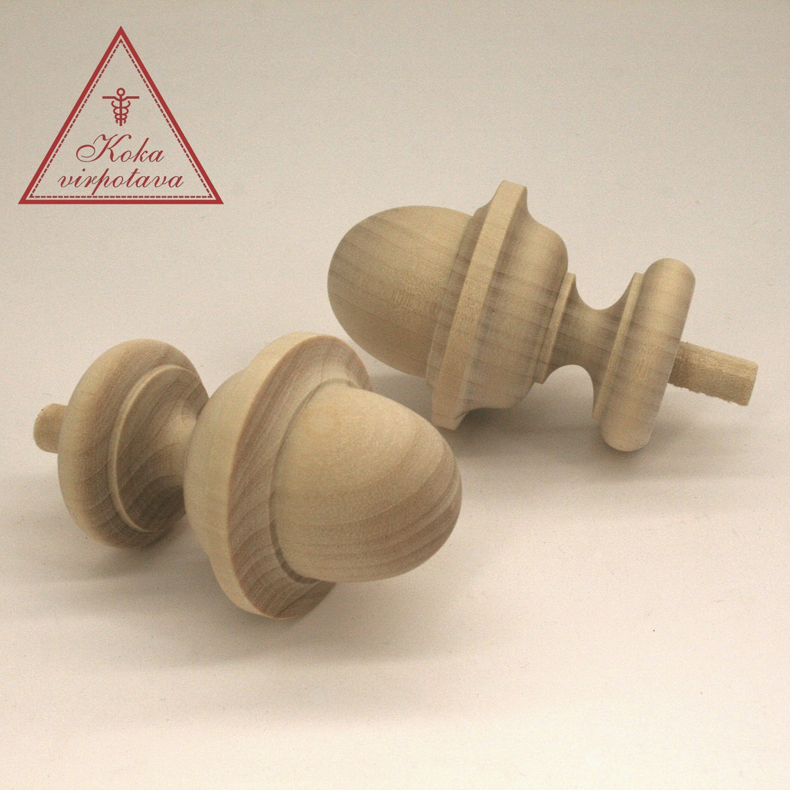 Set of 2 Wood Finials Finial Decor Furniture Decors Furniture ...