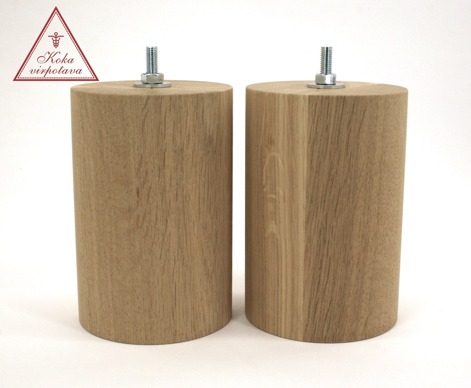 Set of 2 Pcs. Wood Cylinder Cylinder Furniture Leg Cylinder Table Leg ...