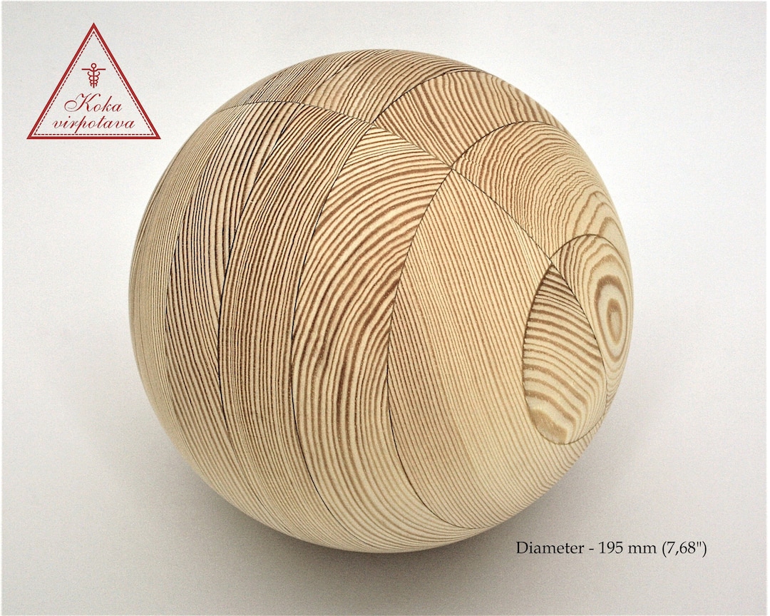 Wood Ball 195 Mm Large Wood Ball Wood Sphere 195 Mm Wood Ball 7,68 ...