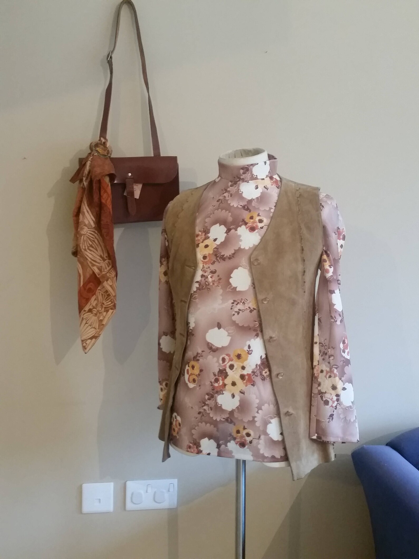 1960s High Neck Crimplene Top - Etsy