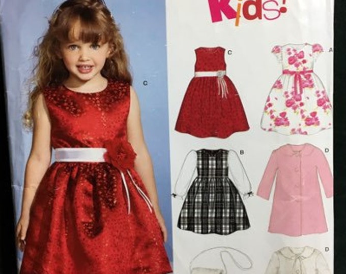 Simplicity New Look #6556 Childrens Dress, Coat and Muff, Six Sizes in ...