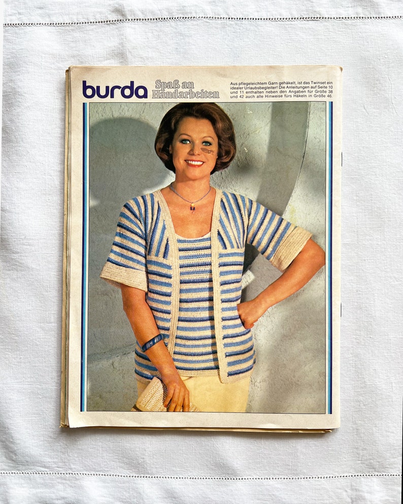 Burda July 1978 Spaß an Handarbeiten Vintage Sewing Magazine, Vintage ...