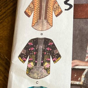 Simplicity “EASY SEW” Kimono Jacket Pattern Number 1318-A Size Xxs-xxl ...