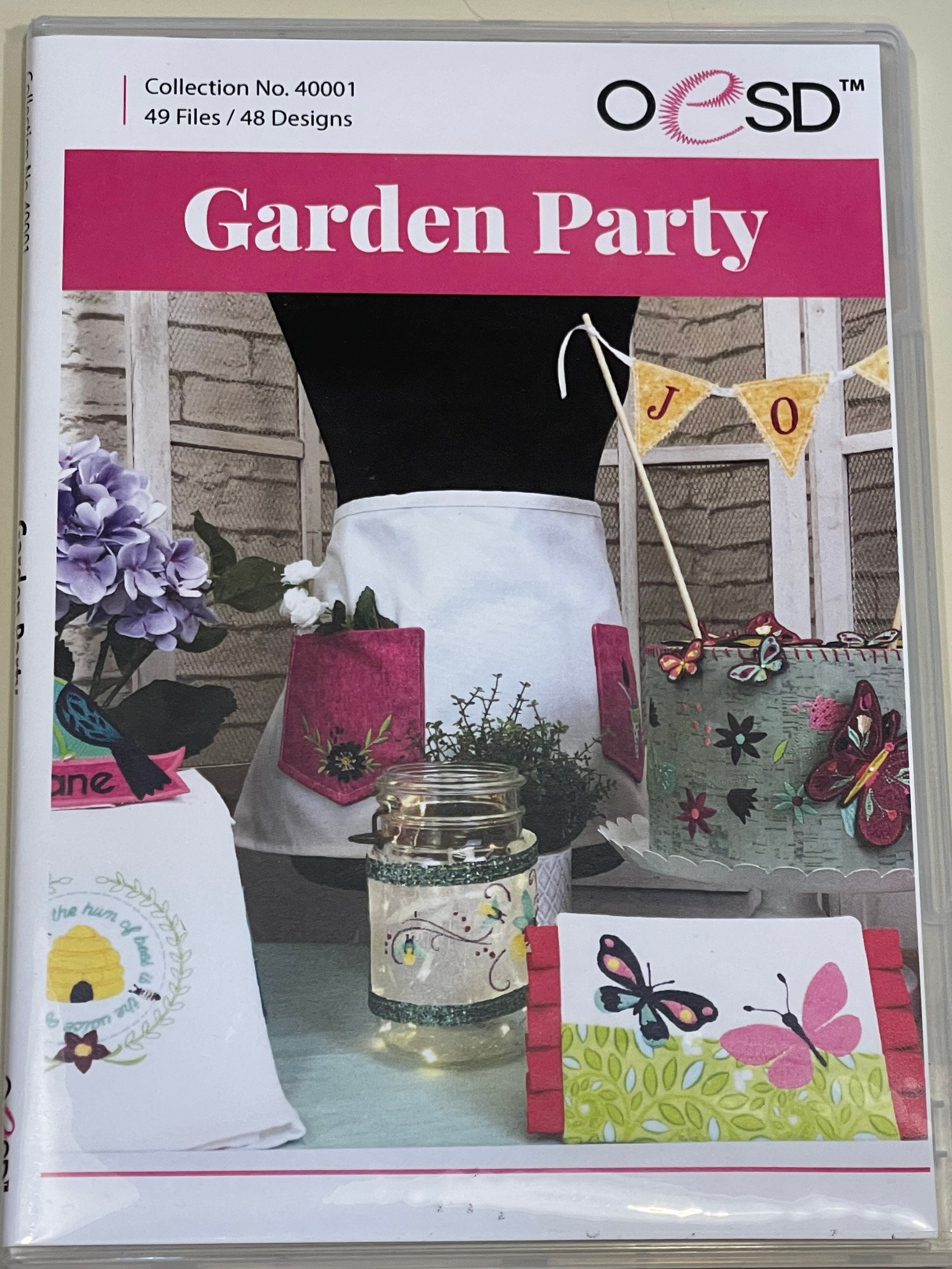 Sewing & Fiber OESD Garden Party Embroidery Design Disc Sewing ...