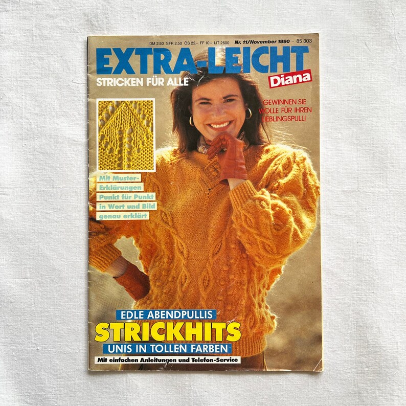 Vintage German Knitting Catalog, 1990 Knitting Catalog, "extra-leicht ...