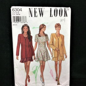 New Look Pattern #6304 for Dress and Jacket, Size 10 - Etsy