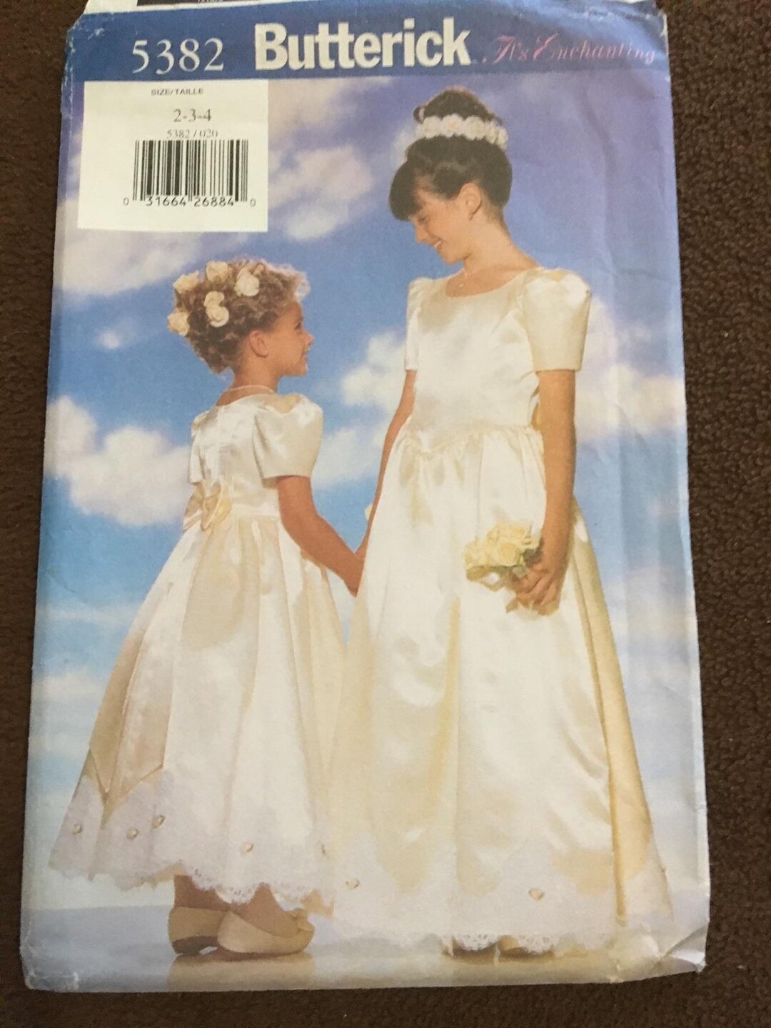 Butterick 5382 Size 2,3,4 Girl's Flower Girl Dresses - Etsy