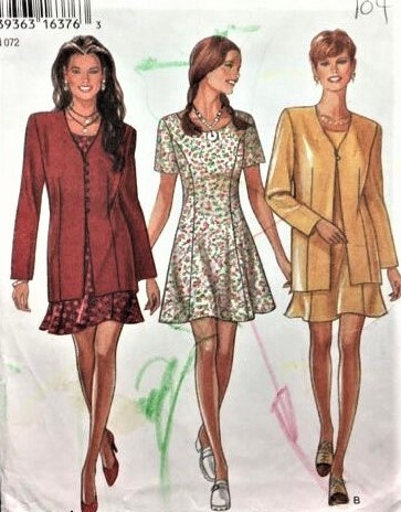 New Look Pattern 6304 for Dress and Jacket, Size 10 - Etsy