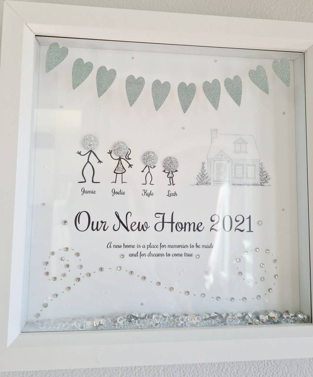 Personalised New Home Box Frame House Box Frame Keepsake Frame Moving ...