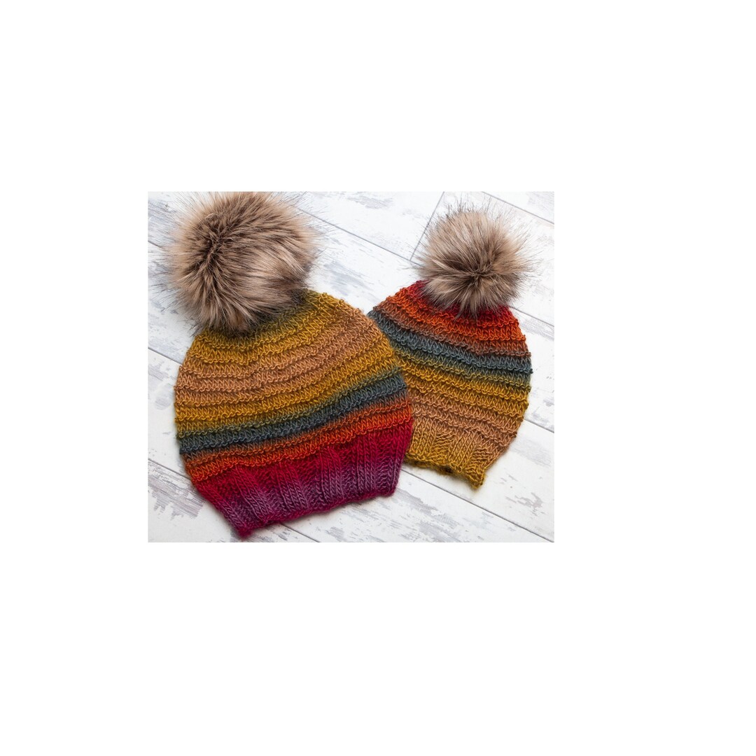 Boho Beanie Knitting Pattern in 3 Sizes **PDF Instant Download ...