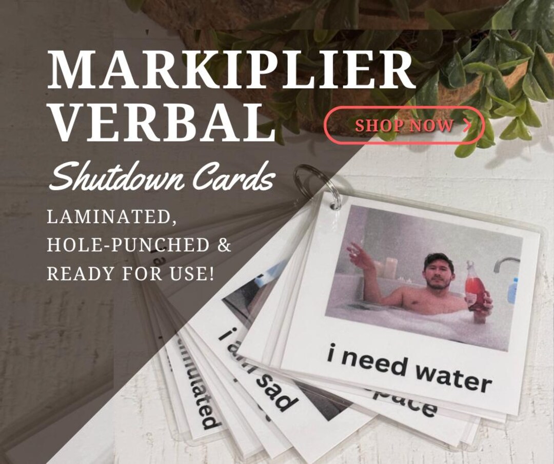 Markiplier Verbal Shutdown Cards on Keyring - Etsy