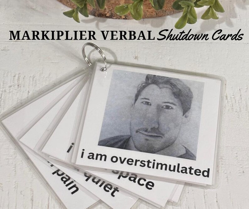 Markiplier Verbal Shutdown Cards on Keyring - Etsy