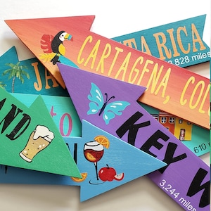 Warm Breezes Directional Signs Personalized Beach Southern Tropical ...