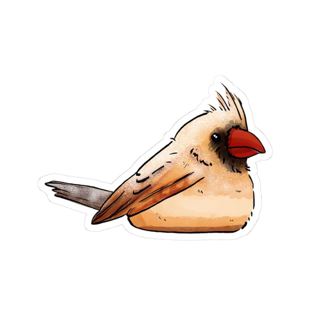 Red Cardinal Jelly Donut Sticker - Etsy