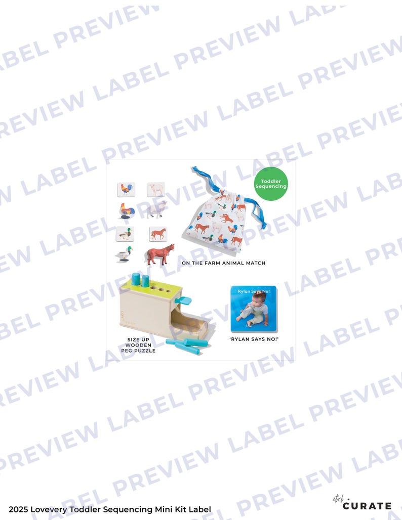 Lovevery Toddler Sequencing Mini Kit Label - Etsy