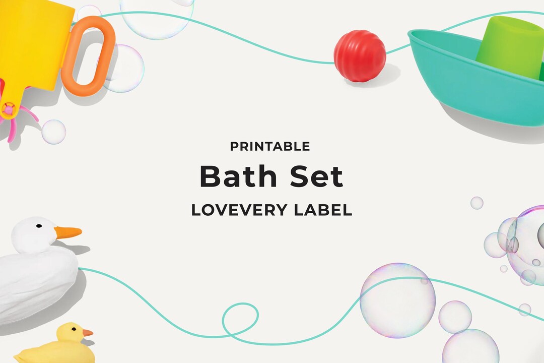 Bath Set | Printable Lovevery Label - Etsy
