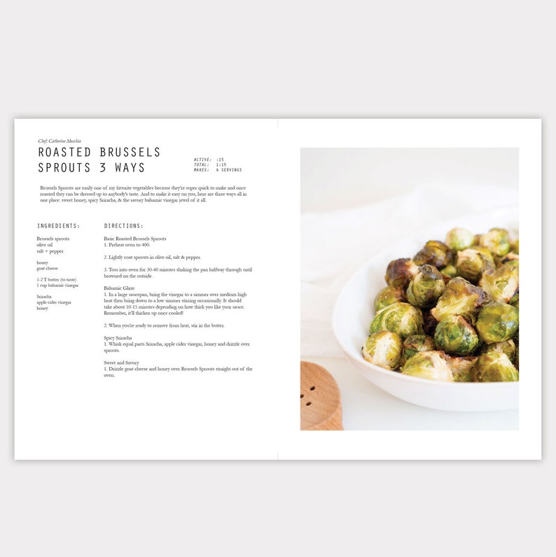 Plantilla De Libro De Recetas De InDesign CC Etsy Espa a