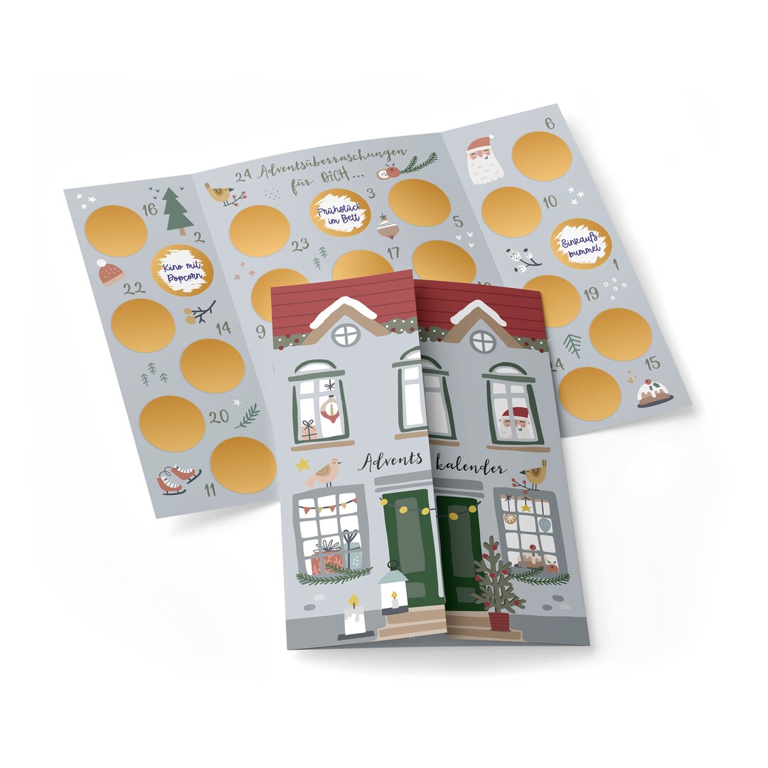 Scratch Advent Calendar to Write on Yourself Christmas Calendar With ...