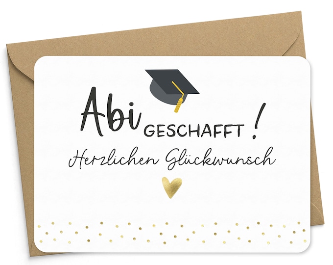 Abitur 2025 Karte – Glückwunschkarte für Abiturienten – Geschenk zur ...
